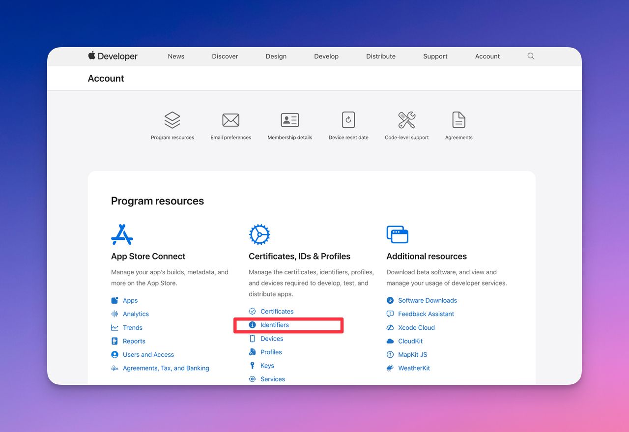 Register an App ID and Bundle ID for your iOS app | PandaSuite Docs