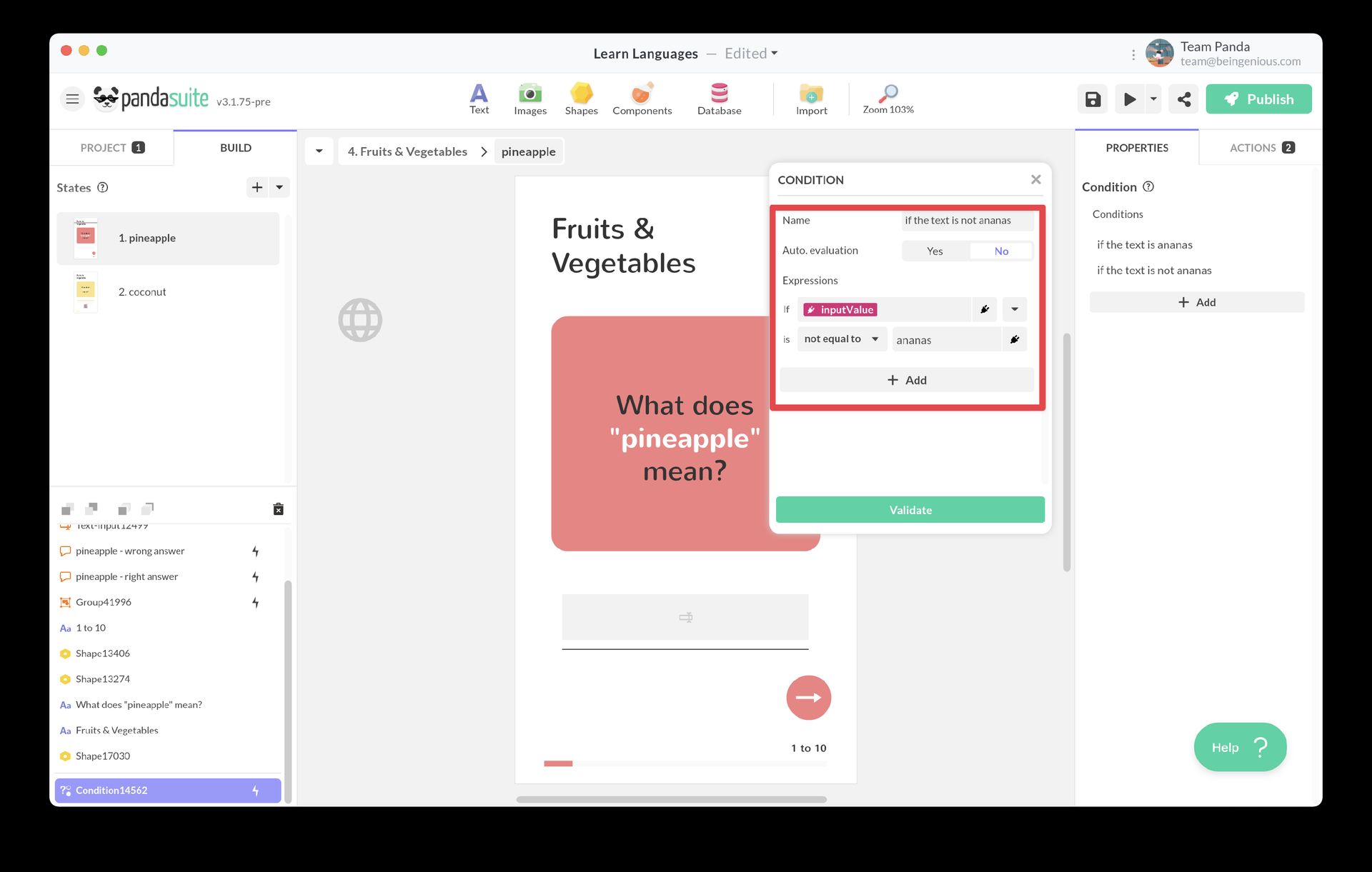 Text Input | PandaSuite Docs