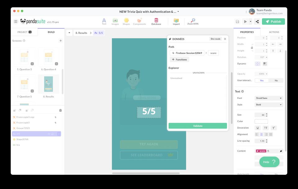 Score | PandaSuite Docs