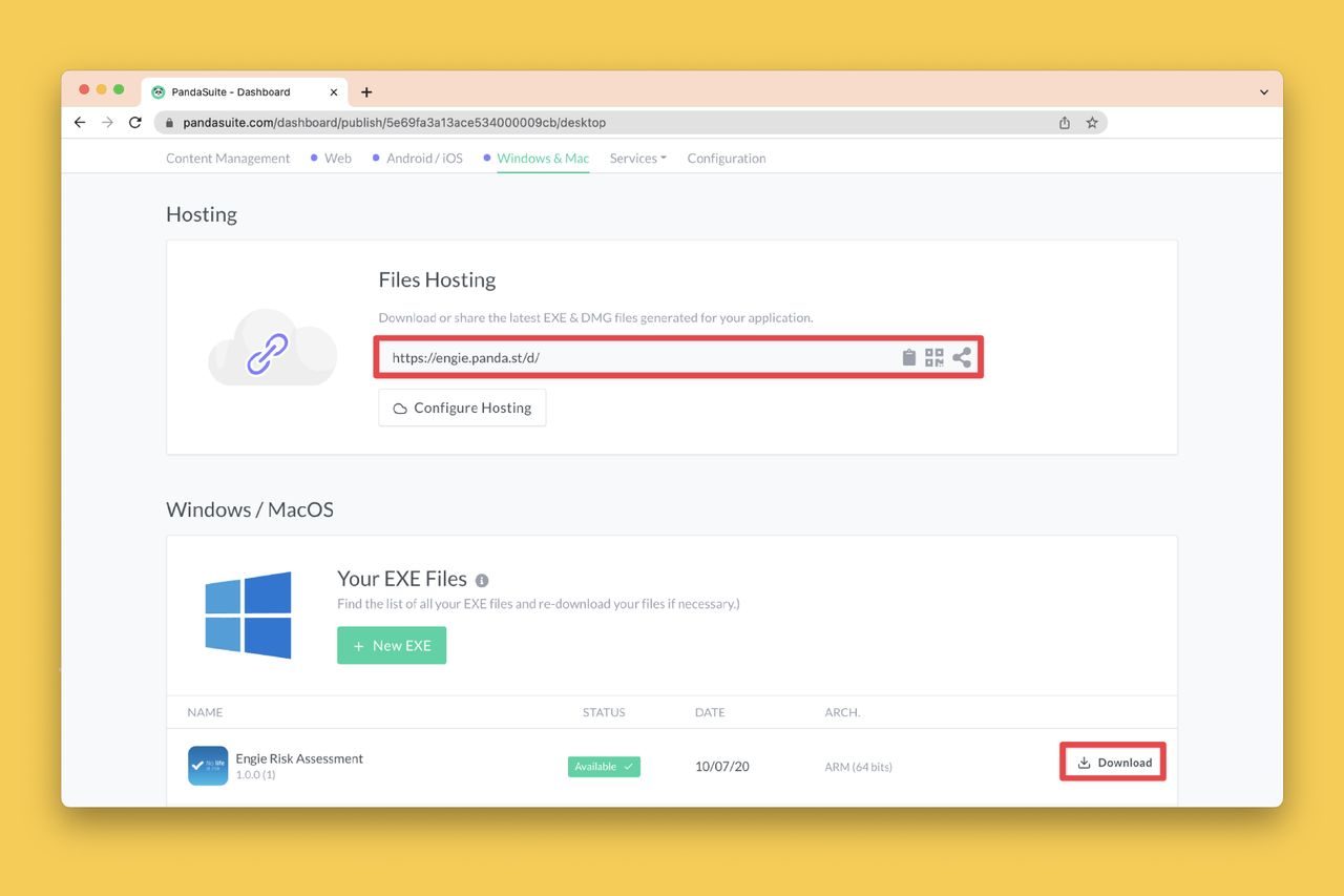 Install your EXE file | PandaSuite Docs