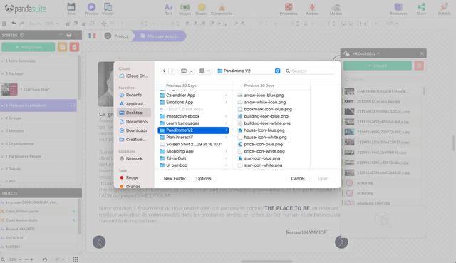 Upload assets | PandaSuite Docs