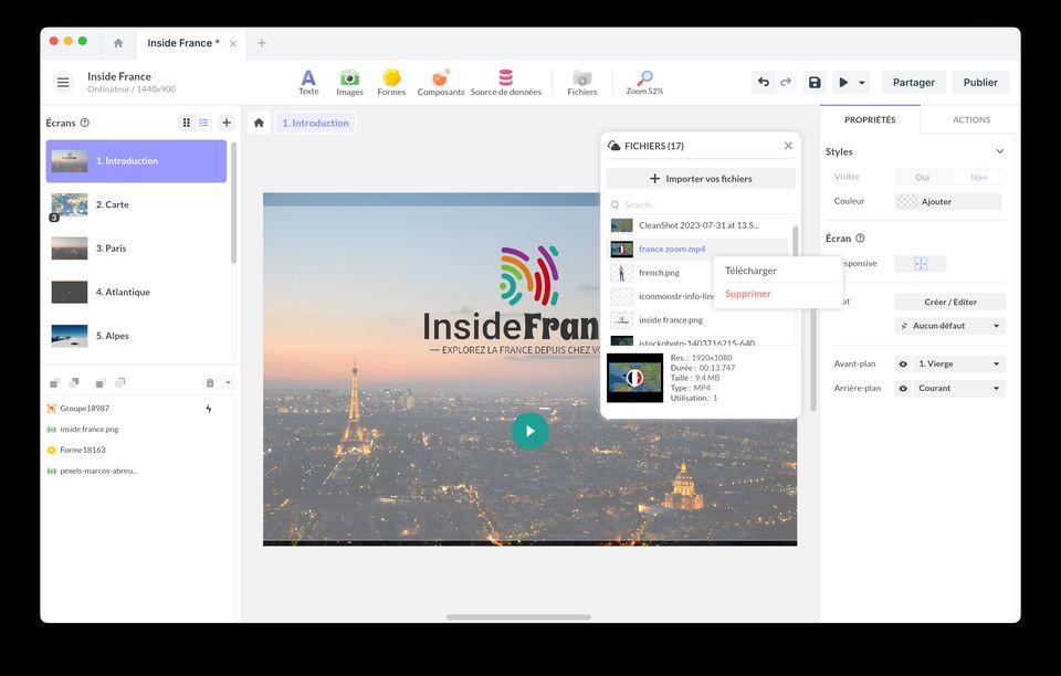 Upload assets | PandaSuite Docs