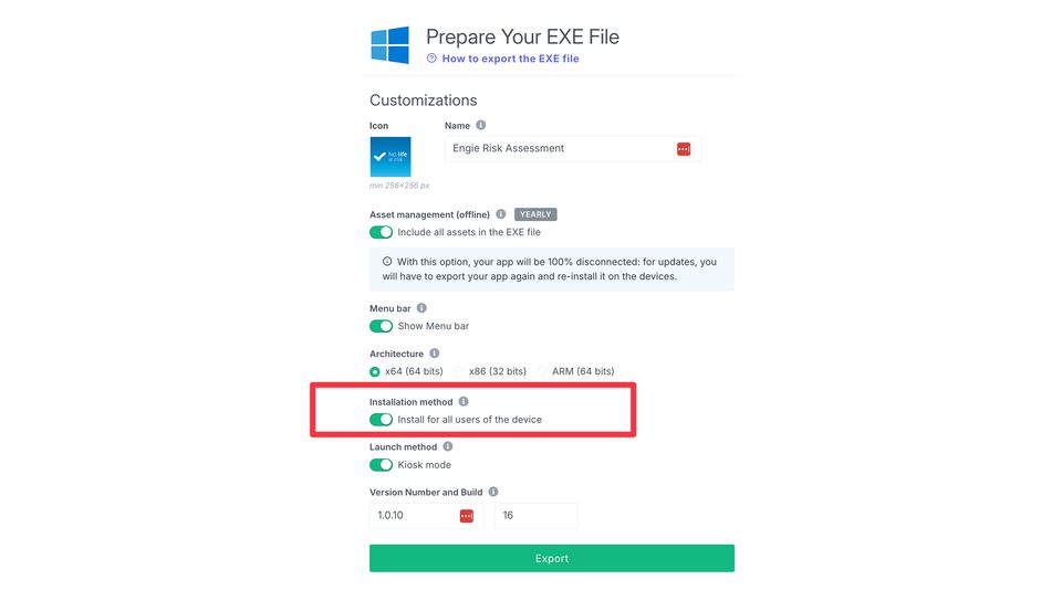 Silent installation of your EXE | PandaSuite Docs