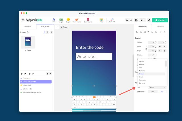 Virtual Keyboard | PandaSuite Docs
