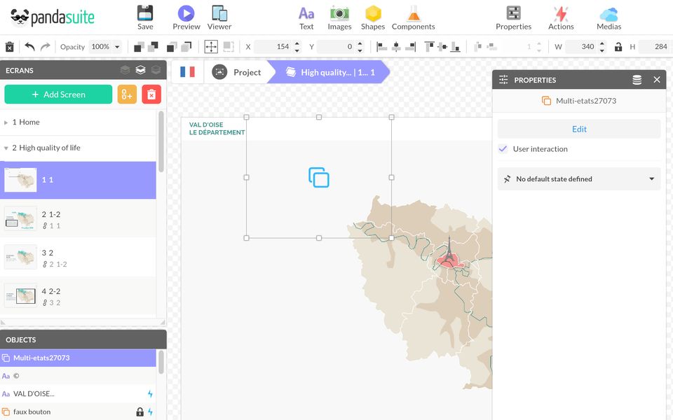 Drop-down menu | PandaSuite Docs
