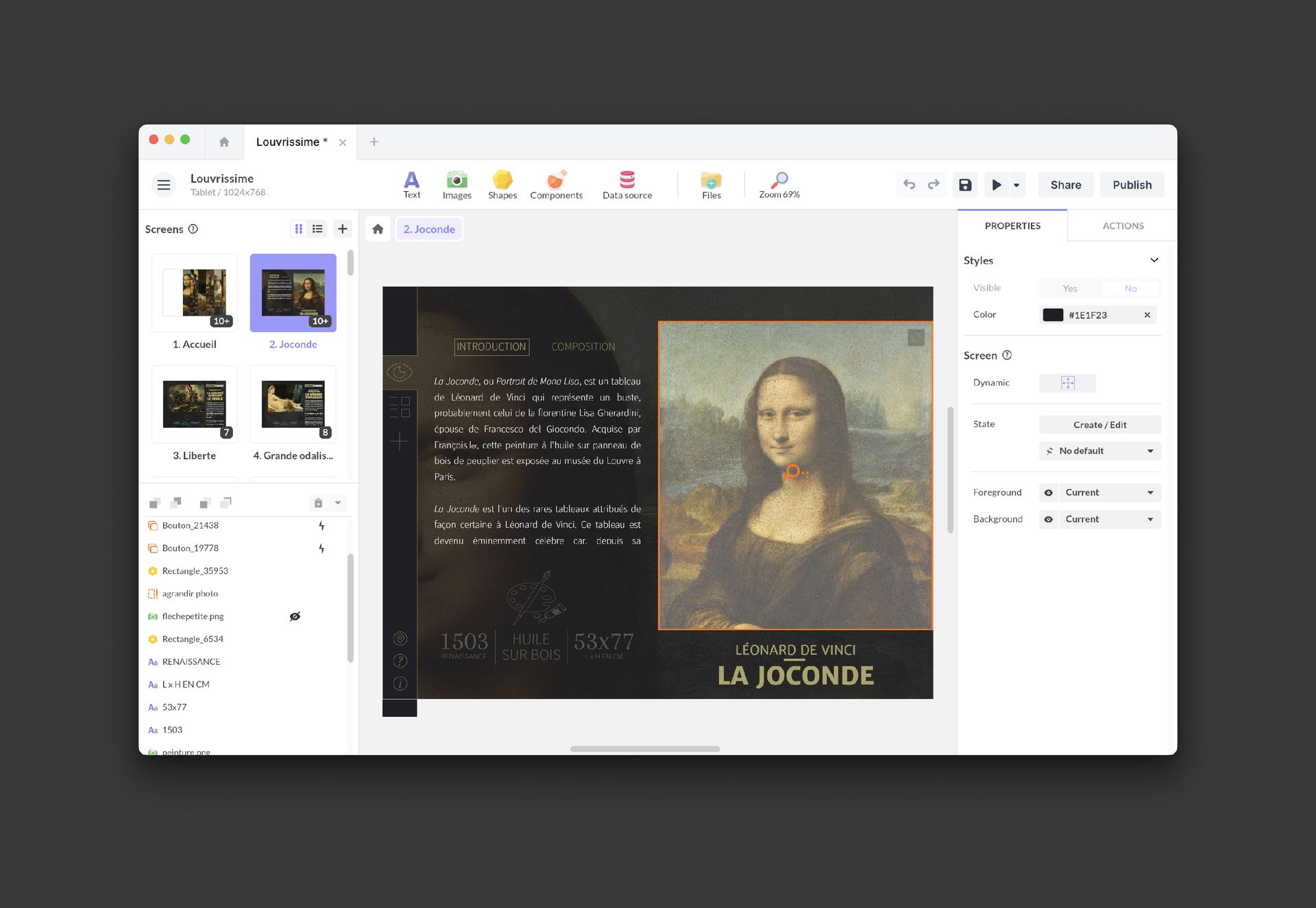 Concevoir l'interface utilisateur | PandaSuite Docs
